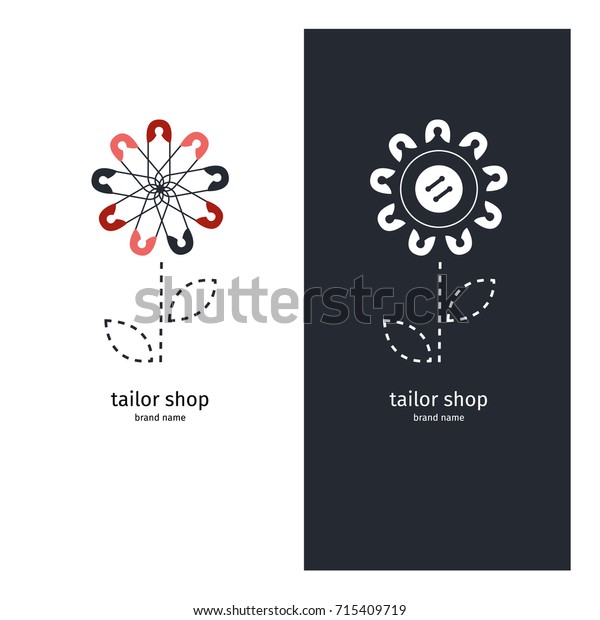 Logo Tailor Shop Logotype Pins Sign Stock Vector (Royalty Free ...