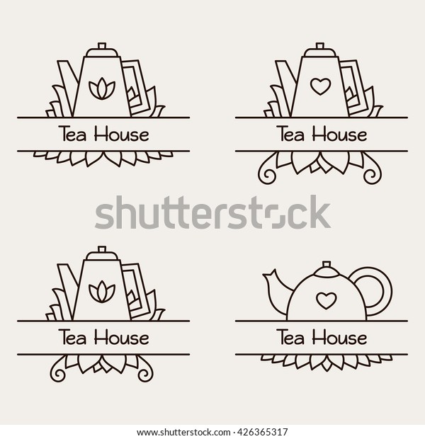 Logo Tea House Vector Illustration Stock Vector (Royalty Free ...