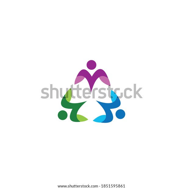 Logo Team Icon Vector Templet Stock Vector (Royalty Free) 1851595861 ...