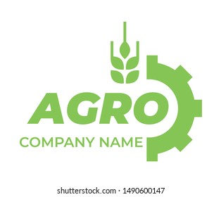 Logo Template Agro Company Green Vector Stock Vector (Royalty Free ...