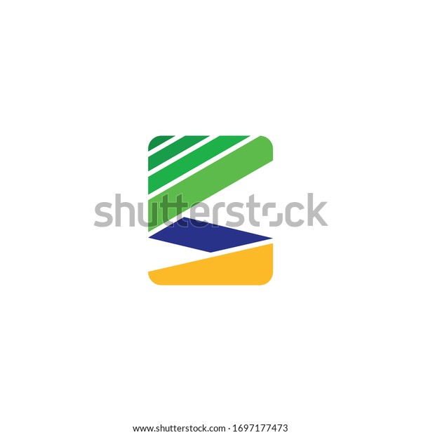 Logo Template Color Letter S Simple Stock Vector (Royalty Free ...