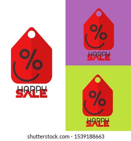 Logo Template Happy Sale Vector Illustration Stock Vector (Royalty Free ...