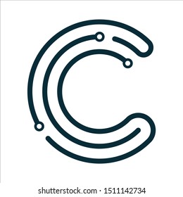 Logo Template Letter C Simple Stock Vector (Royalty Free) 1511142734 ...
