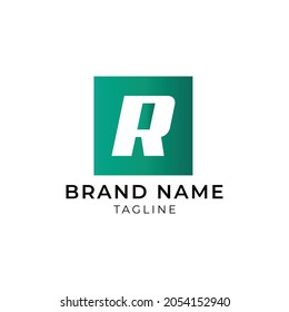 Logo Template Letter R Box Stock Vector (Royalty Free) 2054152940 ...