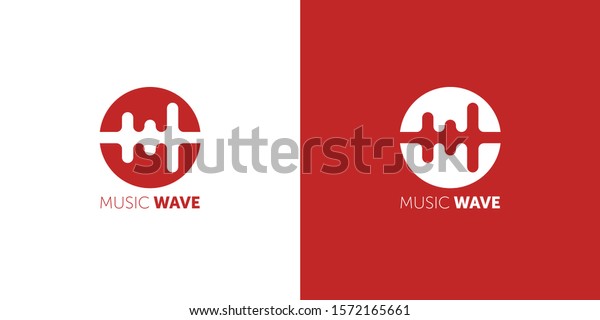 Logo Template Music Wave Music Dj Stock Vector (Royalty Free ...