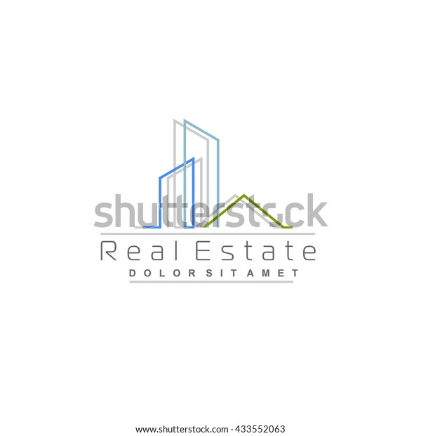 Logo Template Real Estate Clean Modern Stock Vector (Royalty Free ...