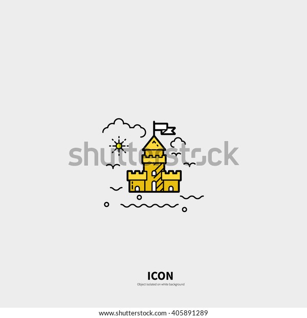 Logo Template Sand Castle Isolated On Stock Vector (Royalty Free ...