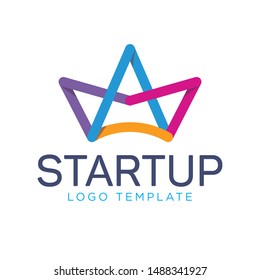 Logo Template Start Company Stock Vector (Royalty Free) 1488341927 ...