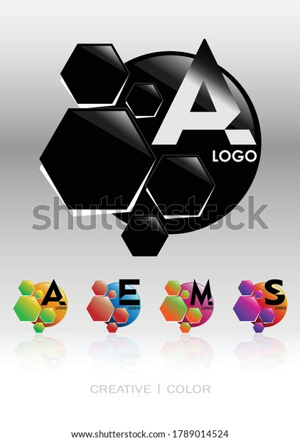 Logo Template Symbols Letter Concepts Colorful Stock Vector (Royalty ...