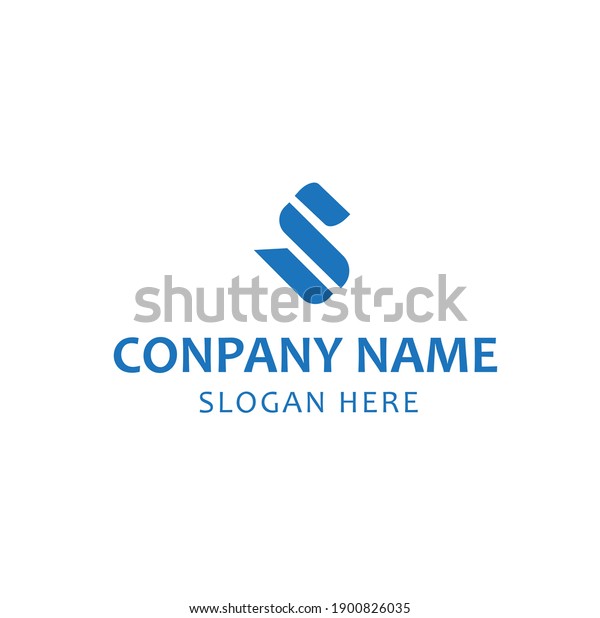 Logo Templates Letter S White Background 库存矢量图（免版税）1900826035 ...