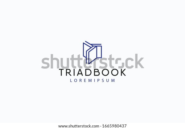 Logo Three Book Stands Modern Brand Stock Vector (Royalty Free ...