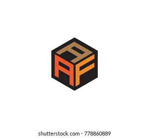 Logo Three Letters Aaf Hexagon Logo Stock Vector (Royalty Free ...