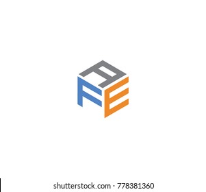 Logo Three Letters Afe Hexagon Logo Stock Vector (Royalty Free) 778381360