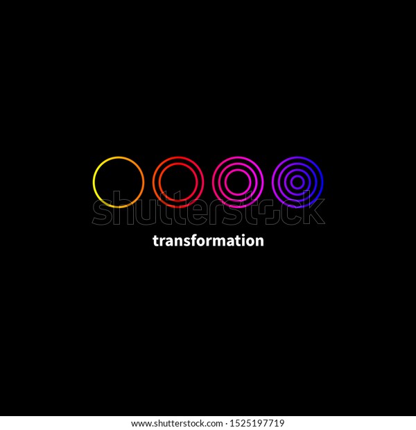 Transformación de logotipos, cambio de iconos, crecimiento de iconos ...