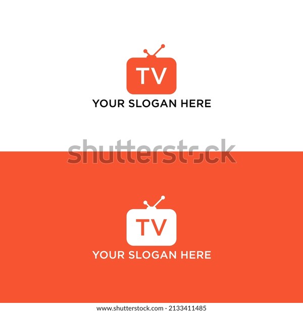Logo Tv Square Orange Color Stock Vector (Royalty Free) 2133411485 ...