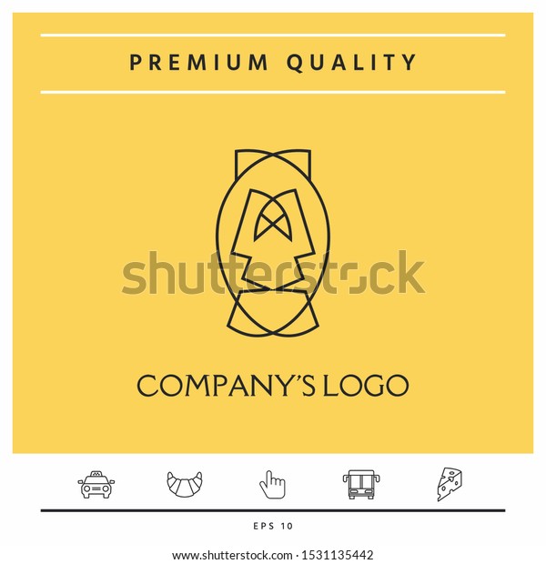 Logo Two Faces Two Masks Psychotherapy Stock Vector (Royalty Free ...