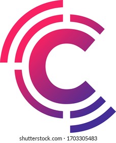 Logo Uses Letter C Concentric Lines Stock Vector (Royalty Free ...