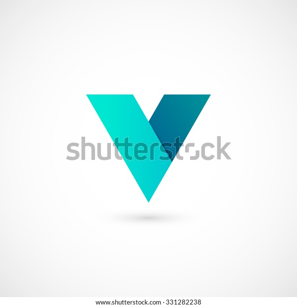 Logo V letter. Isolated on white background. Vector illustration, eps 10.