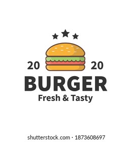 Burger Factory Logo Hamburger Restaurant Emblem Stock Vector (Royalty ...
