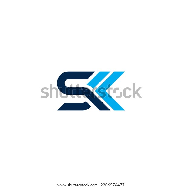 Logo Vector Illustration Letter Sk Elegant Stock Vector (Royalty Free ...