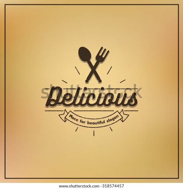Logo Vector Restaurant Vintage Delicious Food Stock Vector (Royalty ...