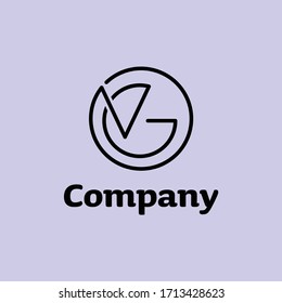 Logo Vg Circle Abstract Monogram Trendy Stock Vector (Royalty Free ...