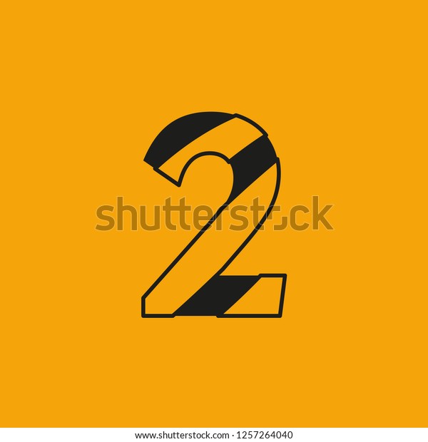 Logo Warning Symbol Number 2 Two: vector de stock (libre de regalías ...
