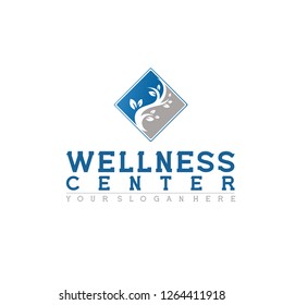 Logo Wellness Center Stock Vector (Royalty Free) 1264411918