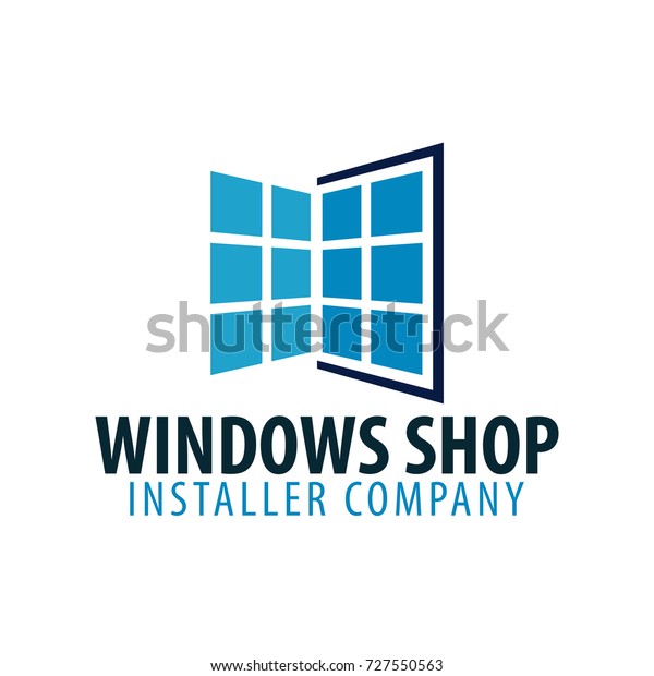 Logo Windows store. Installer company. Vector illustration