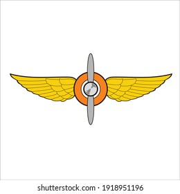 Logo Wings Rotor Vector Graphic Suit Stock Vector (Royalty Free) 1918951196
