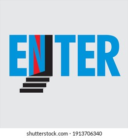 Logo Word Enter Various Design Graphic Stock Vector (Royalty Free ...