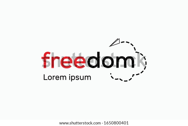 Logo Word Freedom Cloud Drawn By: เวกเตอร์สต็อก (ปลอดค่าลิขสิทธิ์) 1650800401 | Shutterstock