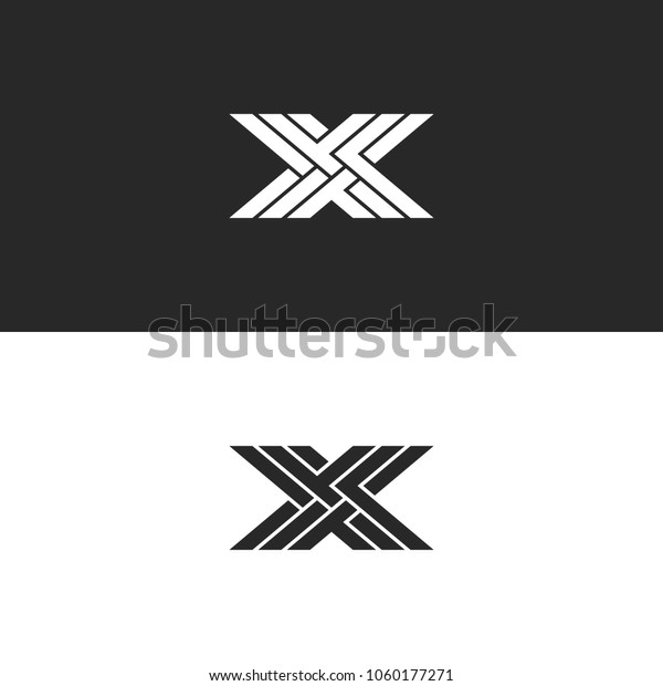Logo X Capital Letter Monogram Identity Stock Vector (Royalty Free ...