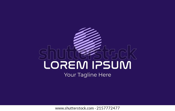 Logogram Pictogram Abstract Planet Round Shape Stock Vector (Royalty ...