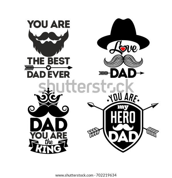 Logos Cards Typography About Dad Happy: Stock-Vektorgrafik (Lizenzfrei ...