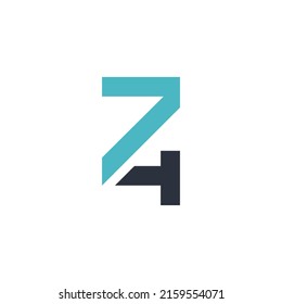Logos Numbers Seven Four Seventy Four Stock Vector (Royalty Free ...