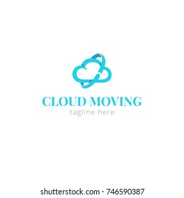 Logotype Cloud Moving Moving Company Magazines Stock Vector (Royalty ...