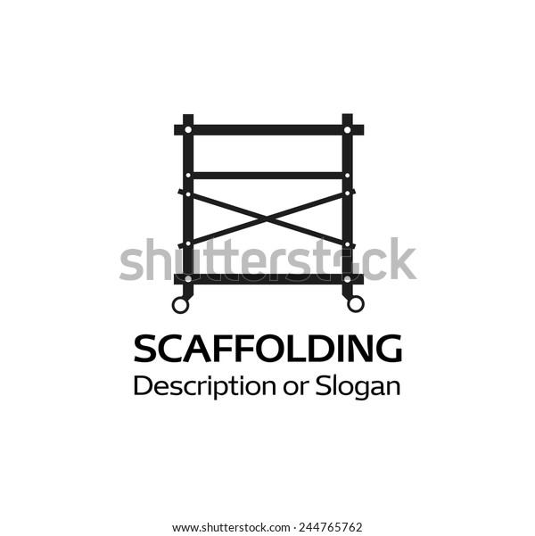 Logotype Company Selling Scaffolding Vector Illustration Stock Vector ...