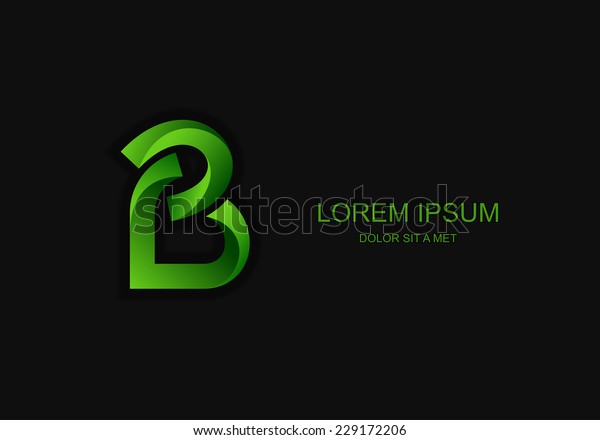 Logotype Form Letter B Abstract Stylized Stock Vector (Royalty Free ...