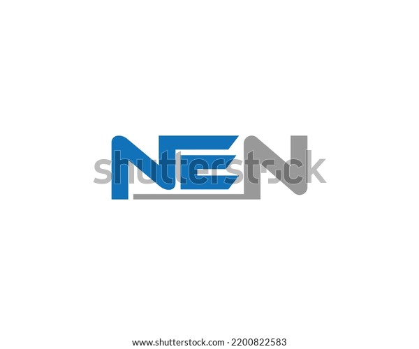 Logotype Letters Nen Creative Logo Design Stock Vector (Royalty Free ...