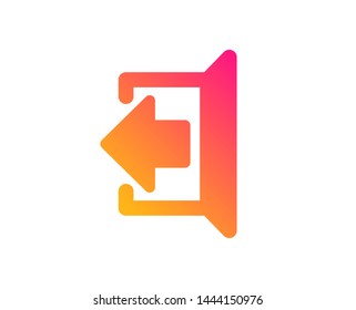 Logout Arrow Icon Sign Out Symbol Stock Vector (Royalty Free ...