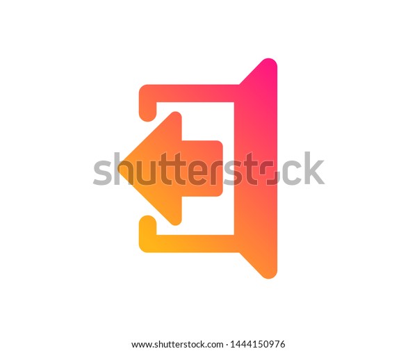 Logout Arrow Icon Sign Out Symbol: เวกเตอร์สต็อก (ปลอดค่าลิขสิทธิ์ ...