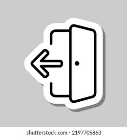 Logout Exit Door Simple Icon Vector Stock Vector (Royalty Free ...