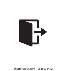 Logout Icon Symbol Vector Illustration Stock Vector (Royalty Free ...