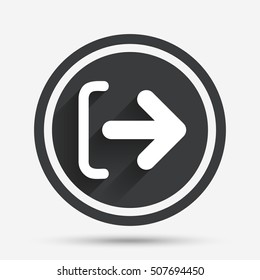 Logout Sign Icon Sign Out Symbol Stock Vector (Royalty Free) 182488598