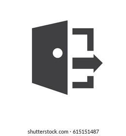 Logout Symbol Icon Vector Stock Vector (Royalty Free) 615151487 ...