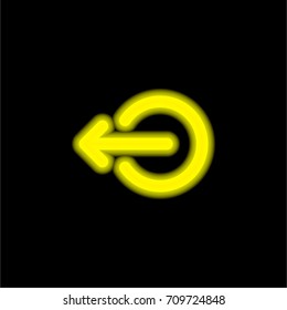 Logout Yellow Glowing Neon Ui Ux Stock Vector (Royalty Free) 709725301 ...