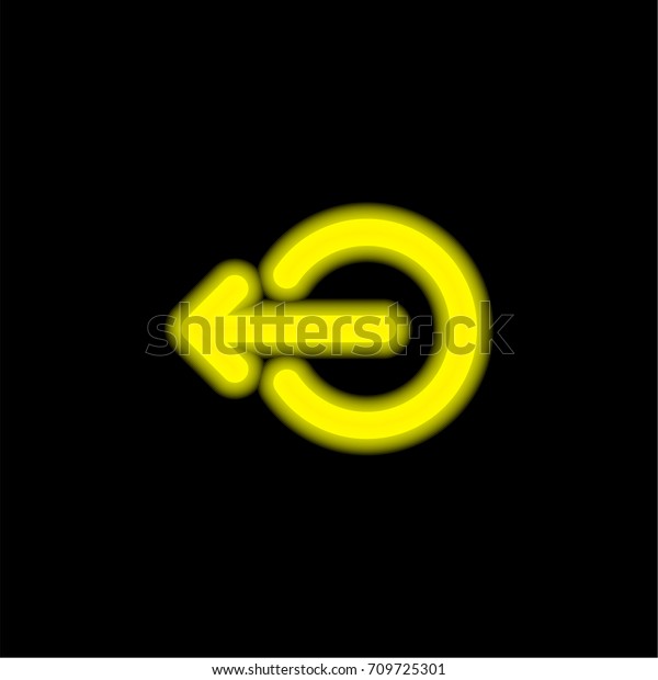 Logout Yellow Glowing Neon Ui Ux Stock Vector (Royalty Free) 709725301 ...