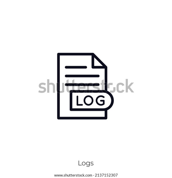 Logs Icon Outline Style Icon Design Stock Vector (Royalty Free ...