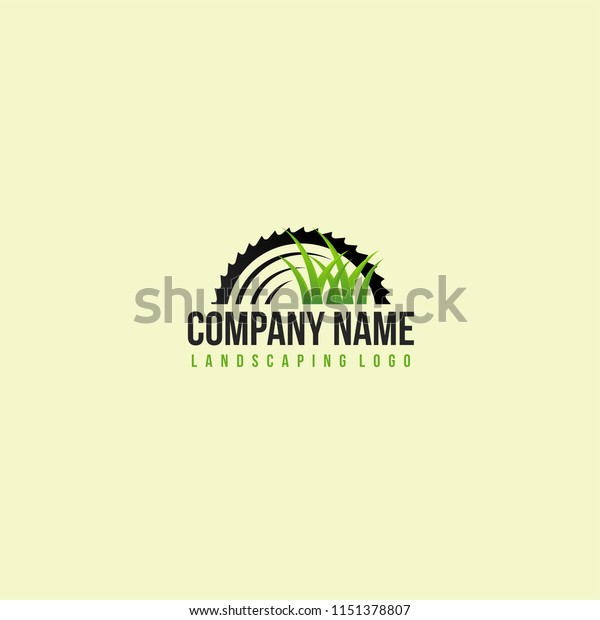 Logs Landscaping Template Grass Cutter Symbol 스톡 벡터(로열티 프리) 1151378807 ...